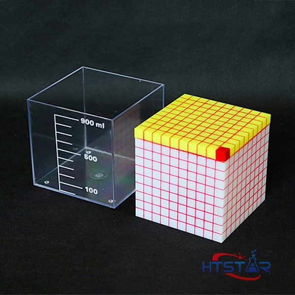 Capacity Unit Demonstrator Cubic Decimeter Model School Math Tools Set ...