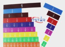 Fraction Demonstration Block Elementary School Math Tools Teaching Aids ...