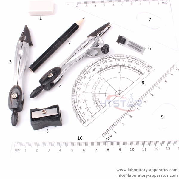 Student Measuring Set Student Stationery Geometry Ruler Compass Set ...